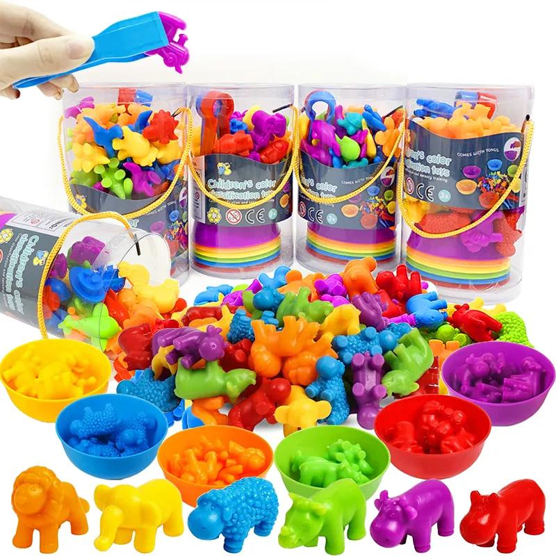 Rainbow Color Sorting Toy - Refining Fine Motor Skills – MORECOLL