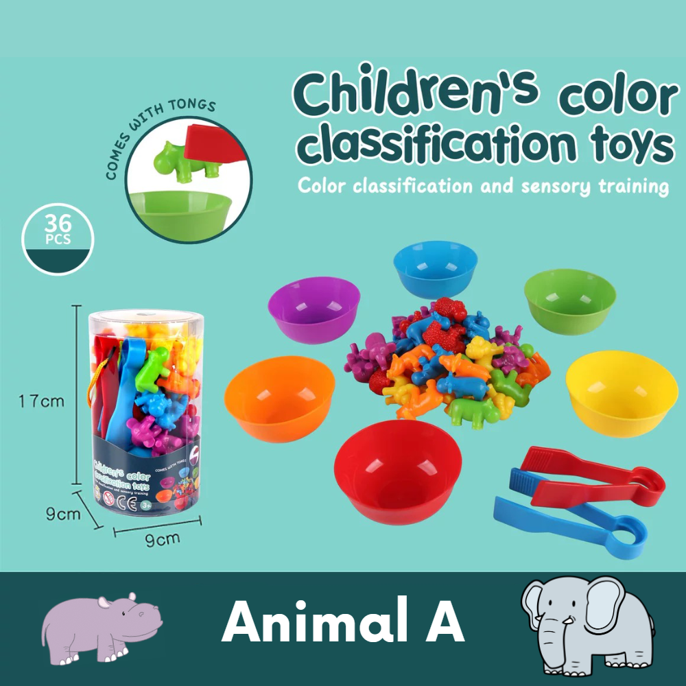 Rainbow Color Sorting Toy - Refining Fine Motor Skills – MORECOLL