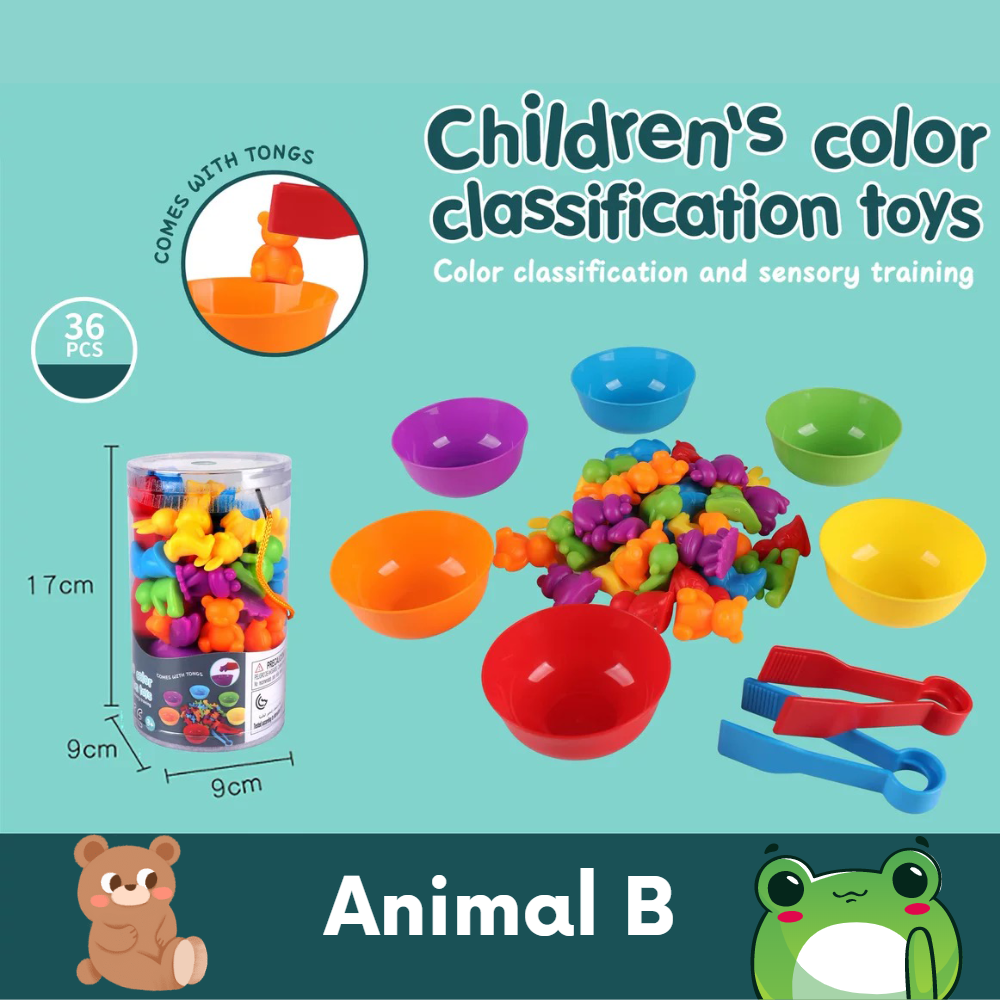 Rainbow Color Sorting Toy - Refining Fine Motor Skills – MORECOLL